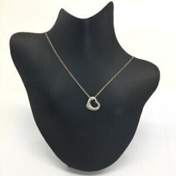 Tiffany & Co. | Bags | Tiffany Co Open Heart Necklace Sterling Silver ...